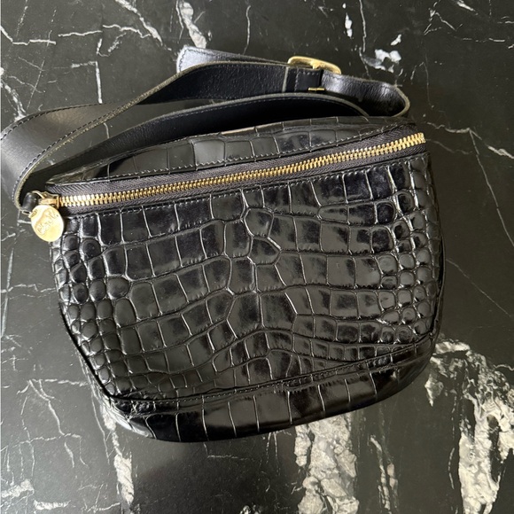 Clare V. | Bags | Clare V Black Croc Fanny Pack | Poshmark
